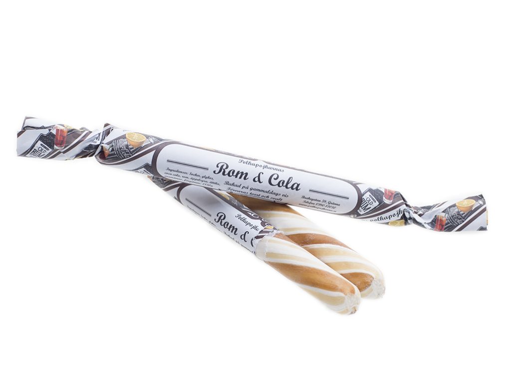 Rom & Cola (50g) - En riktig fredagsklassiker, fast i polkagrisform!